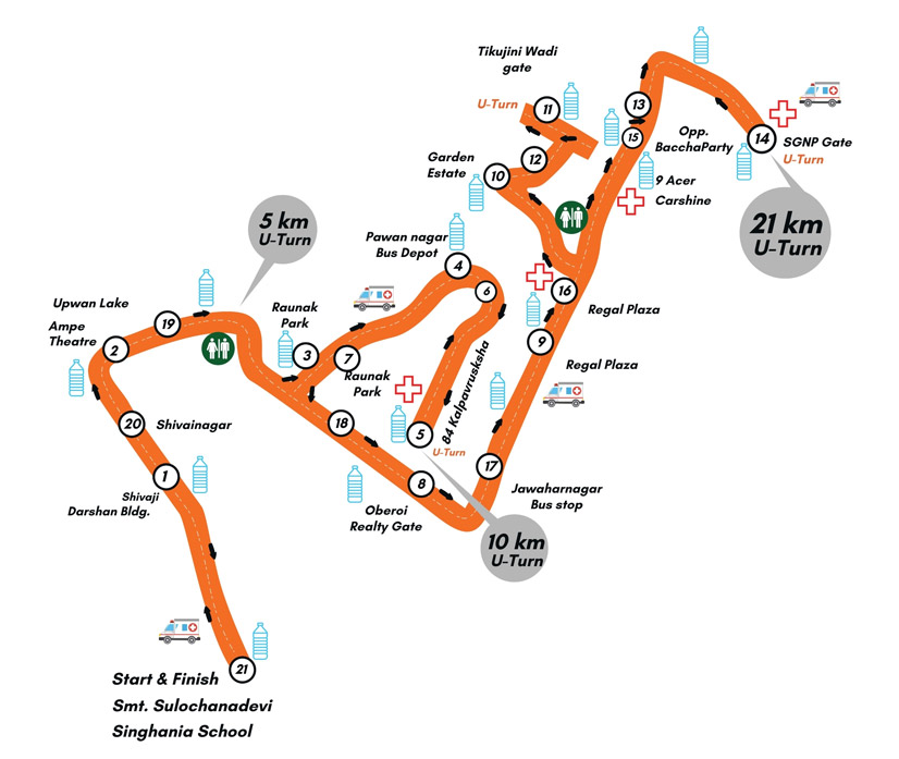 Marathon Route | Jupiter Marathon Thane' 2025